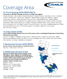Coverage Area – California Regional Multiple Listing Service